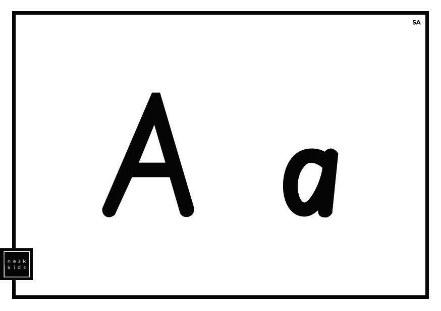Educational Resources: School Font Alphabet Flash Cards - SA | Nesk Kids