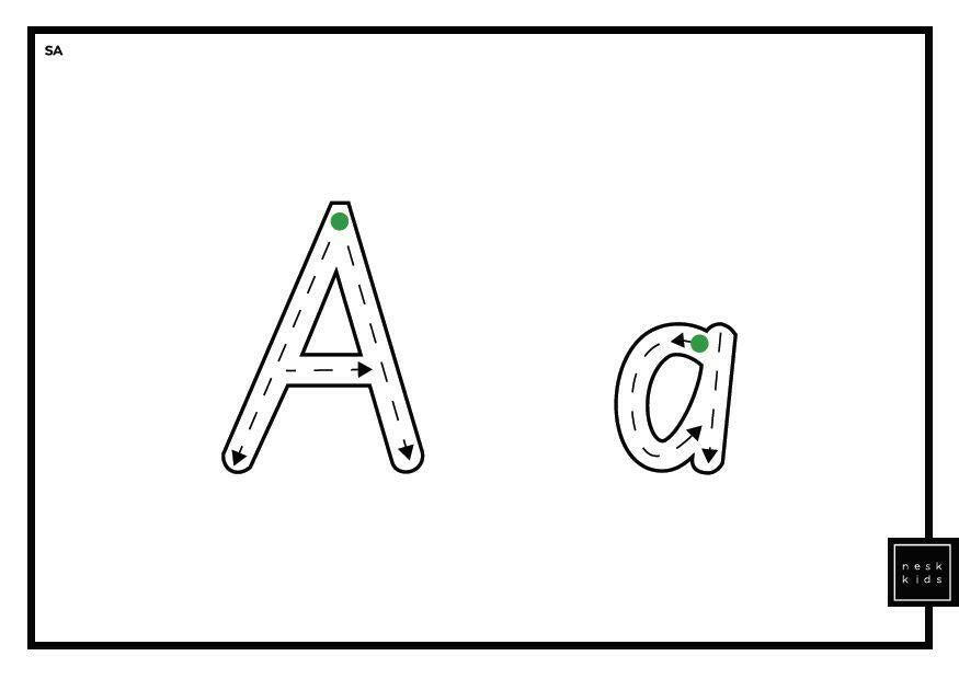 Educational Resources: School Font Alphabet Flash Cards - SA | Nesk Kids