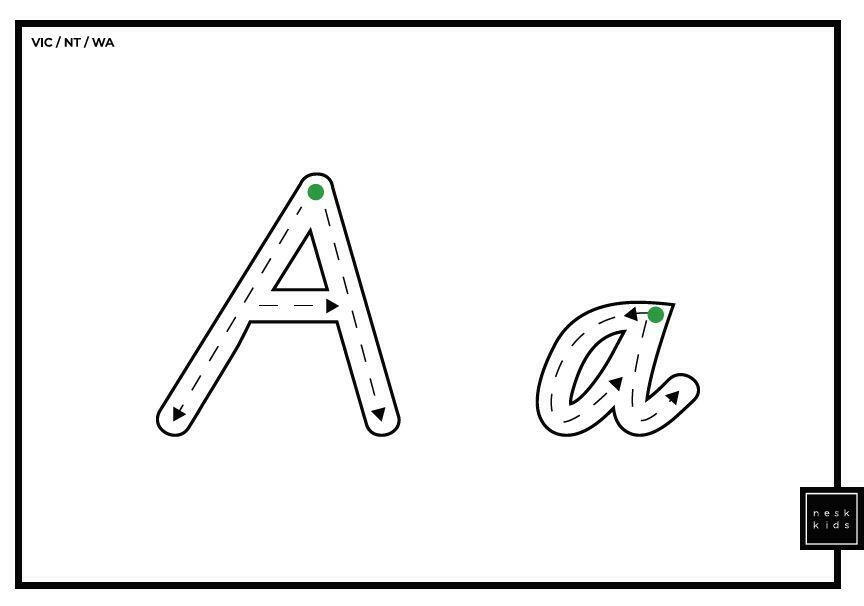 Educational Resources: School Font Alphabet Flash Cards - VIC/NT/WA ...