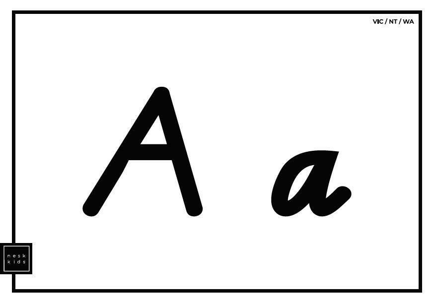 Educational Resources: School Font Alphabet Flash Cards - VIC/NT/WA ...