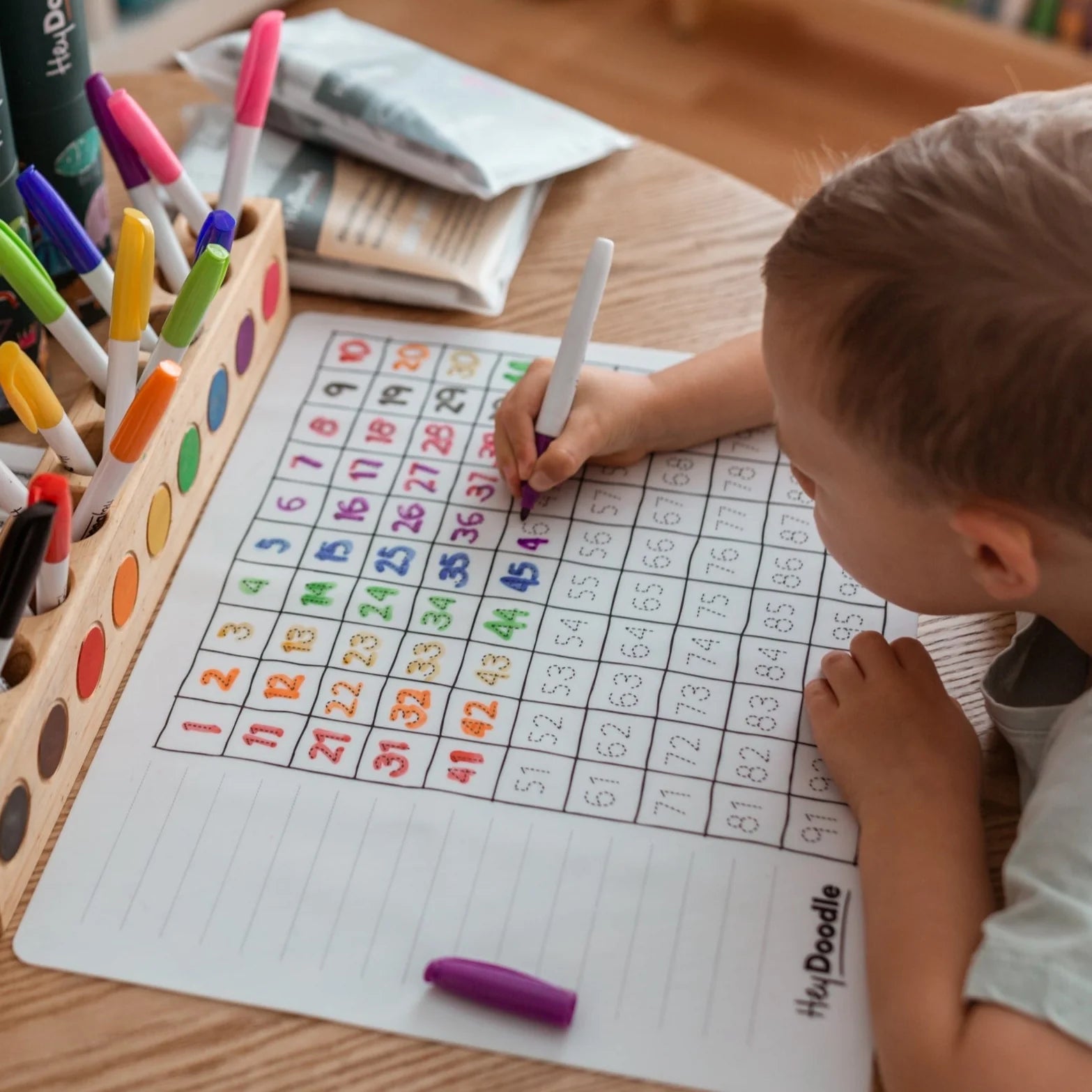 Hey Doodle - 100 Squares Reusable Coloring Mat | Nesk Kids