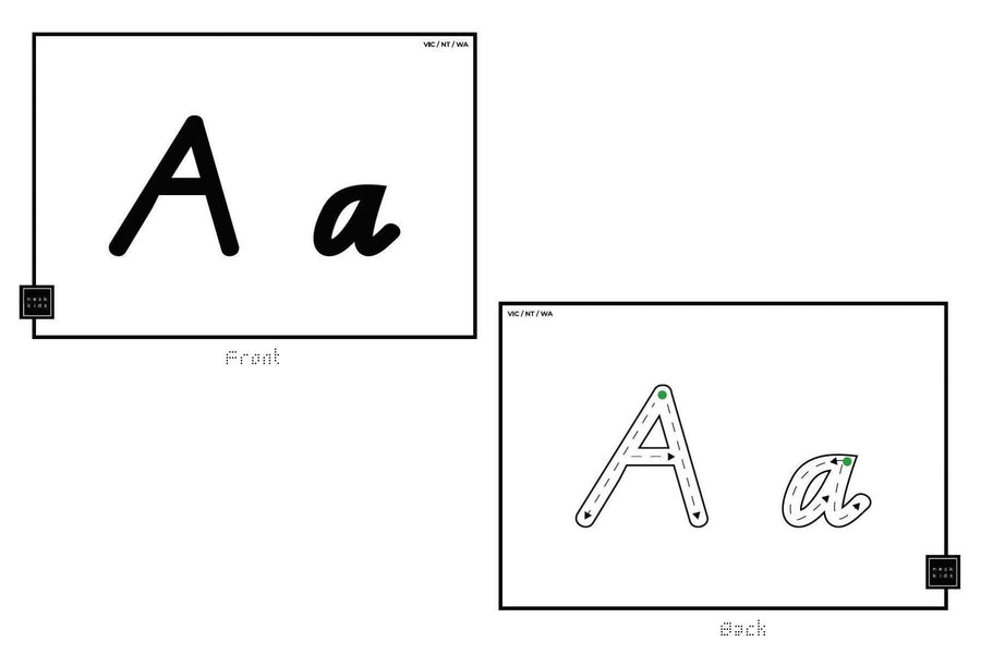 Educational Resources: School Font Alphabet Flash Cards - VIC/NT/WA ...