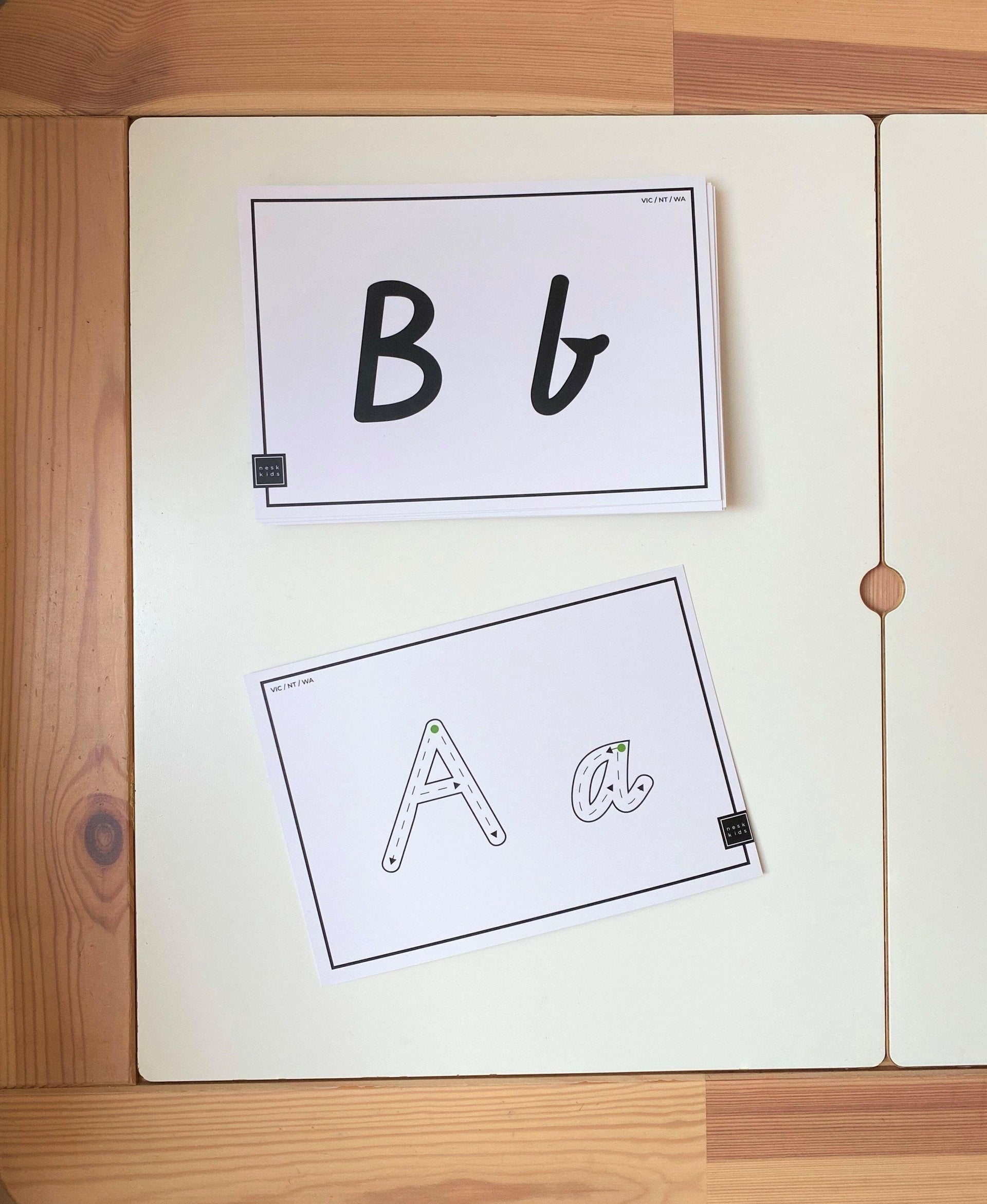 Educational Resources: School Font Alphabet Flash Cards - VIC/NT/WA ...